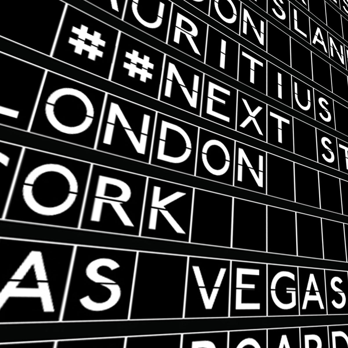 Personalised Airport Departures Destination Board Print by Betsy Benn