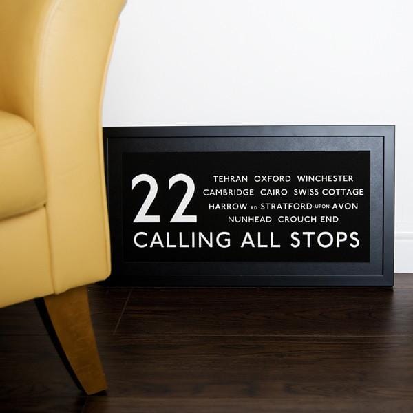 Personalised Bus Blind Number Print by Betsy Benn