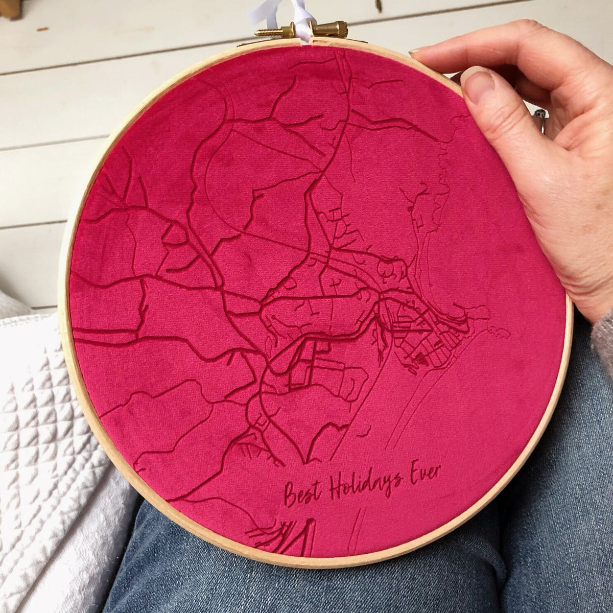 Velvet Map Personalised Wall Art by Betsy Benn
